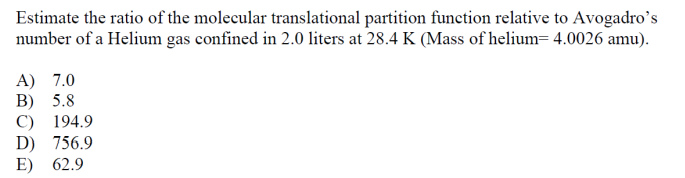 Solved Estimate the ratio of the molecular translational | Chegg.com