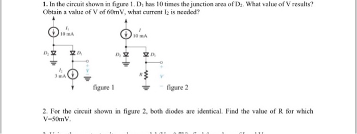 Solved In the circuit shown in figure 1, D_1 has 10 times | Chegg.com