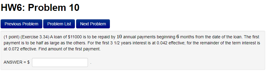 Solved HW6: Problem 10 Previous Problem Problem List Next | Chegg.com