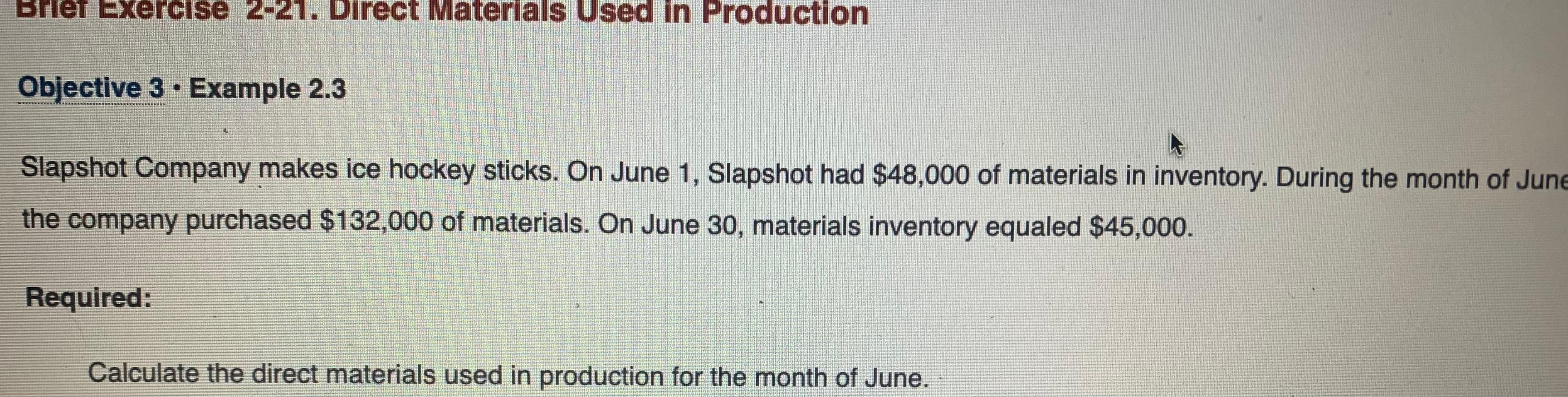 Solved Brief Exercise 2-21. Direct Materials Used in | Chegg.com