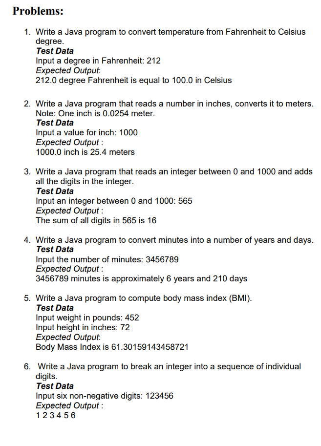 Solved implement solutions in separate methods. Make sure | Chegg.com