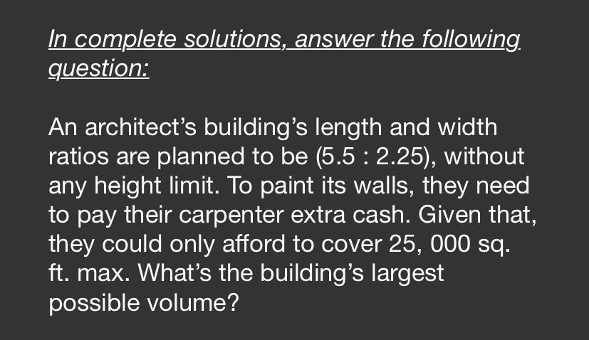 Solved In complete solutions, answer the following. | Chegg.com