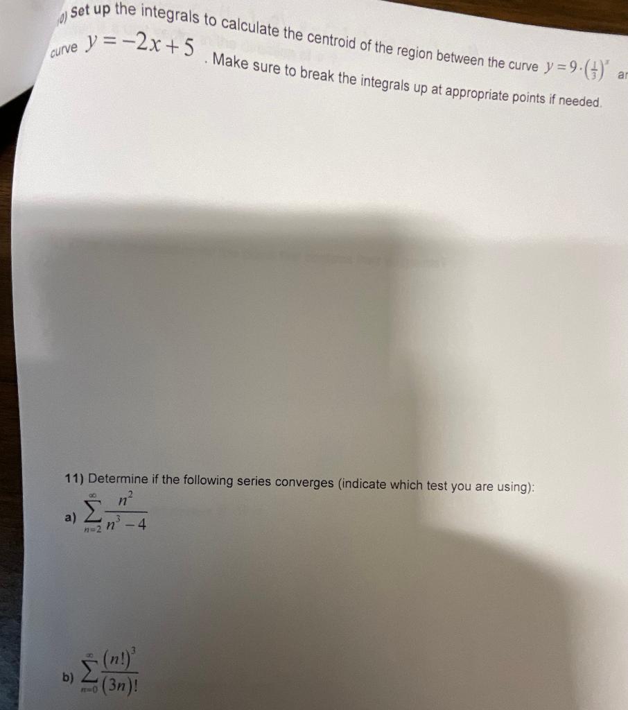 Solved Set up the integrals to calculate the centroid of the | Chegg.com