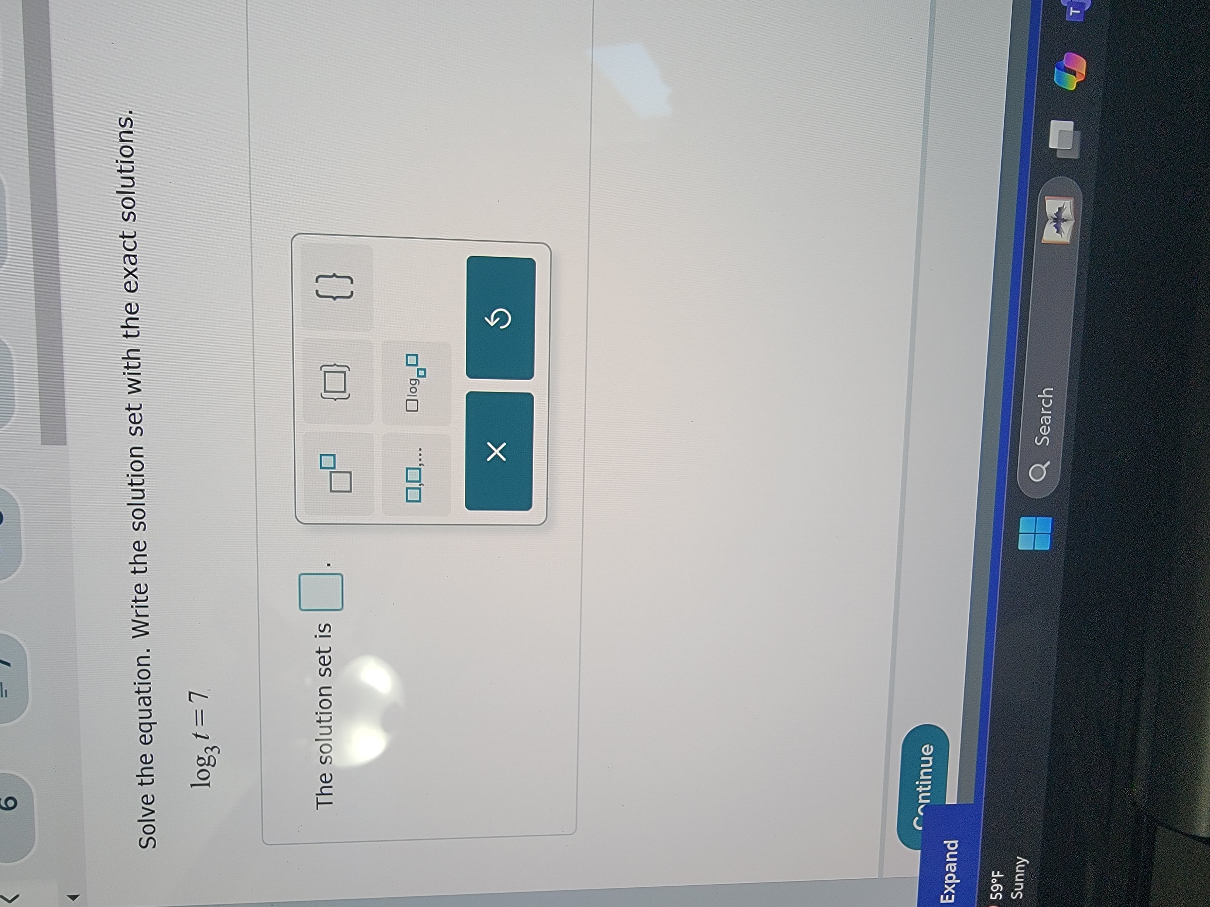 Solved Solve the equation. Write the solution set with the | Chegg.com