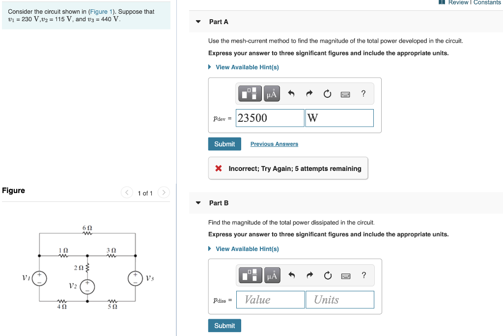 Solved Review | Constants Consider the circuit shown in | Chegg.com