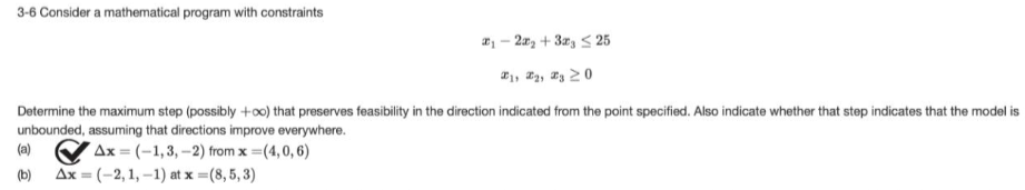 Solved 3-6 Consider a mathematical program with constraints | Chegg.com
