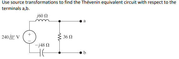 Solved Use source transformations to find the Thévenin | Chegg.com