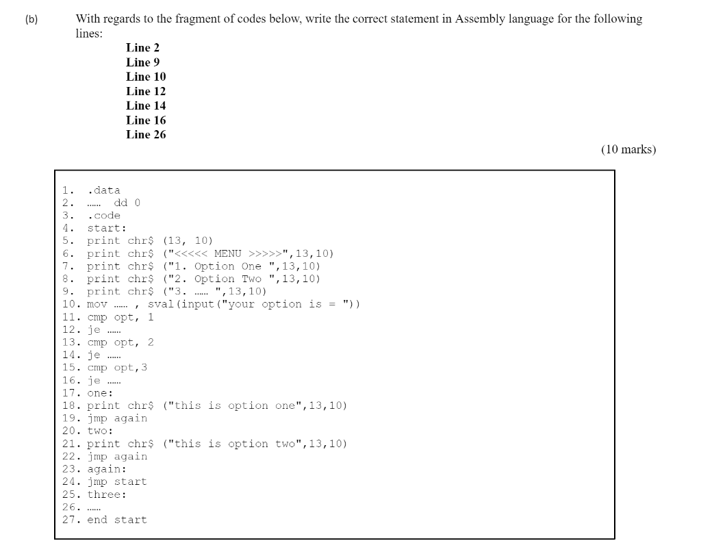 Solved With Regards To The Fragment Of Codes Below Write 0240