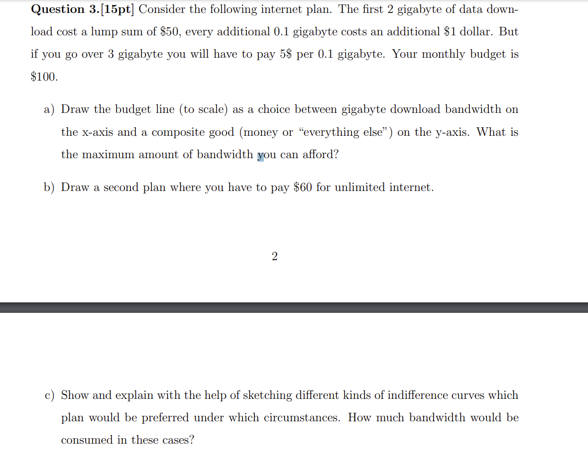 Solved Question 3.[15pt] Consider the following internet | Chegg.com