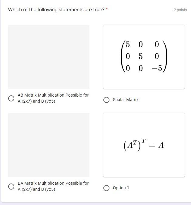 Solved Which of the following statements are true?* 2 points | Chegg.com