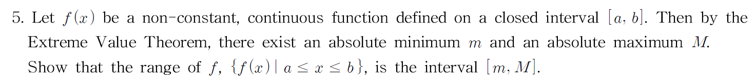 Solved 5. Let f() be a non-constant, continuous function | Chegg.com