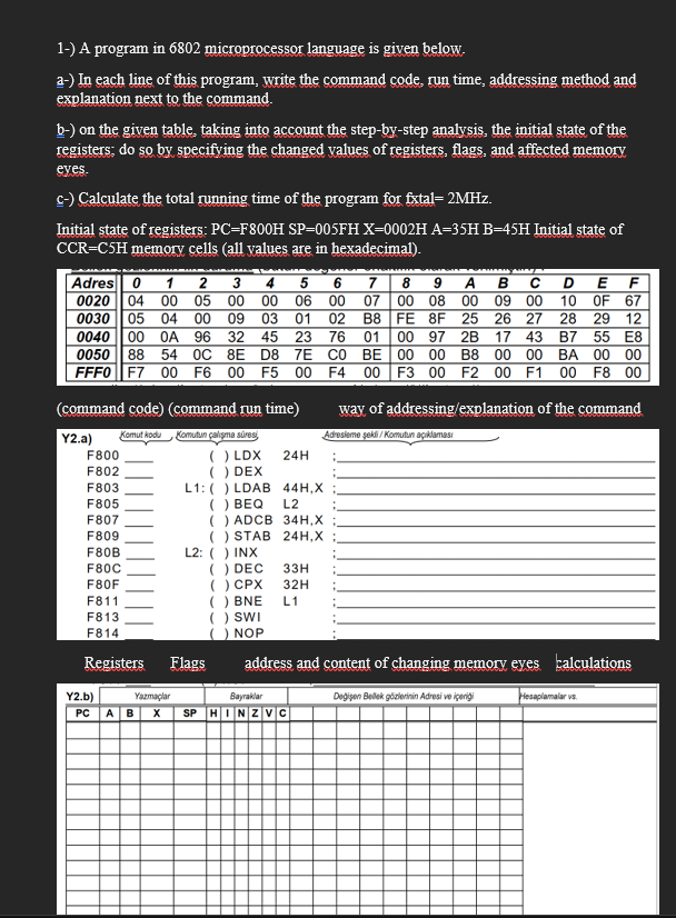 Solved a-) In each line of this program, write the command | Chegg.com