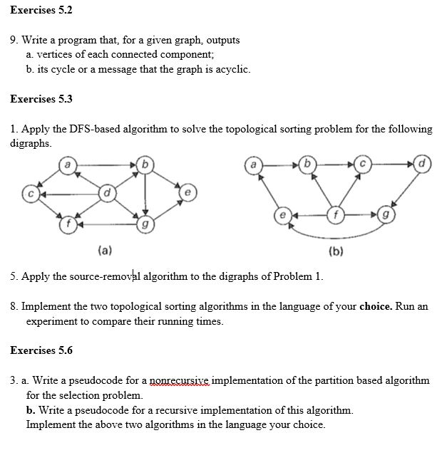 Exercises 5.2 9. Write a program that, for a given | Chegg.com