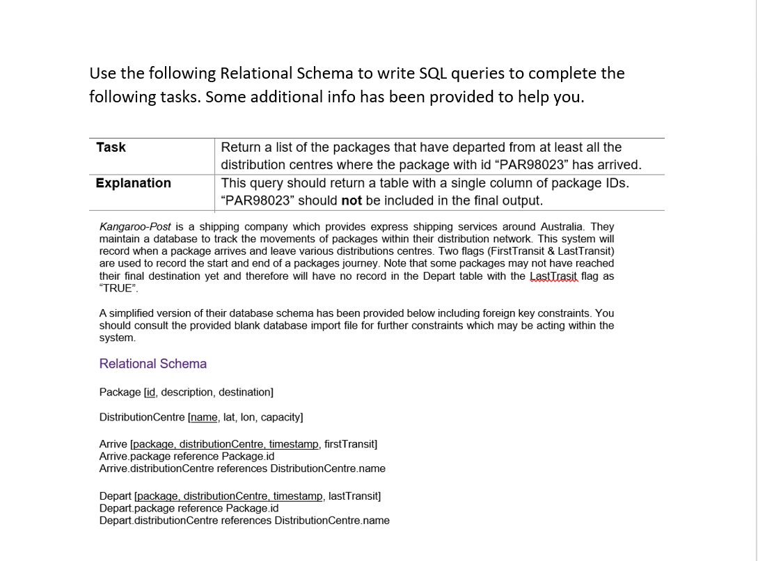 Solved Use the following Relational Schema to write SQL | Chegg.com