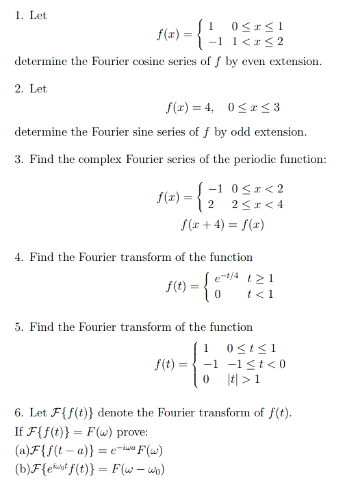 Solved 1. Let f(x)={1−10≤x≤11 | Chegg.com