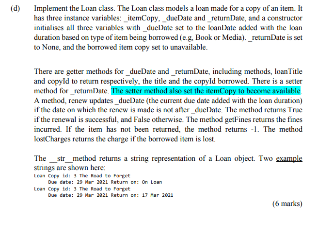 Solved Question 2 Define classes for a library, and test the | Chegg.com