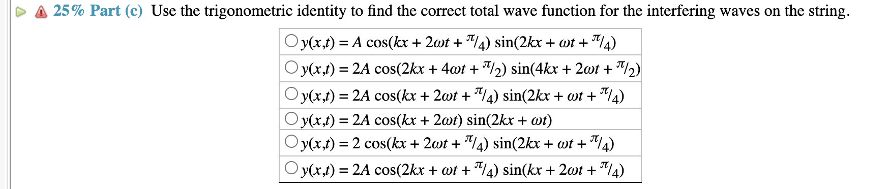 Solved (10%) Problem 4: Two transverse waves travel along | Chegg.com