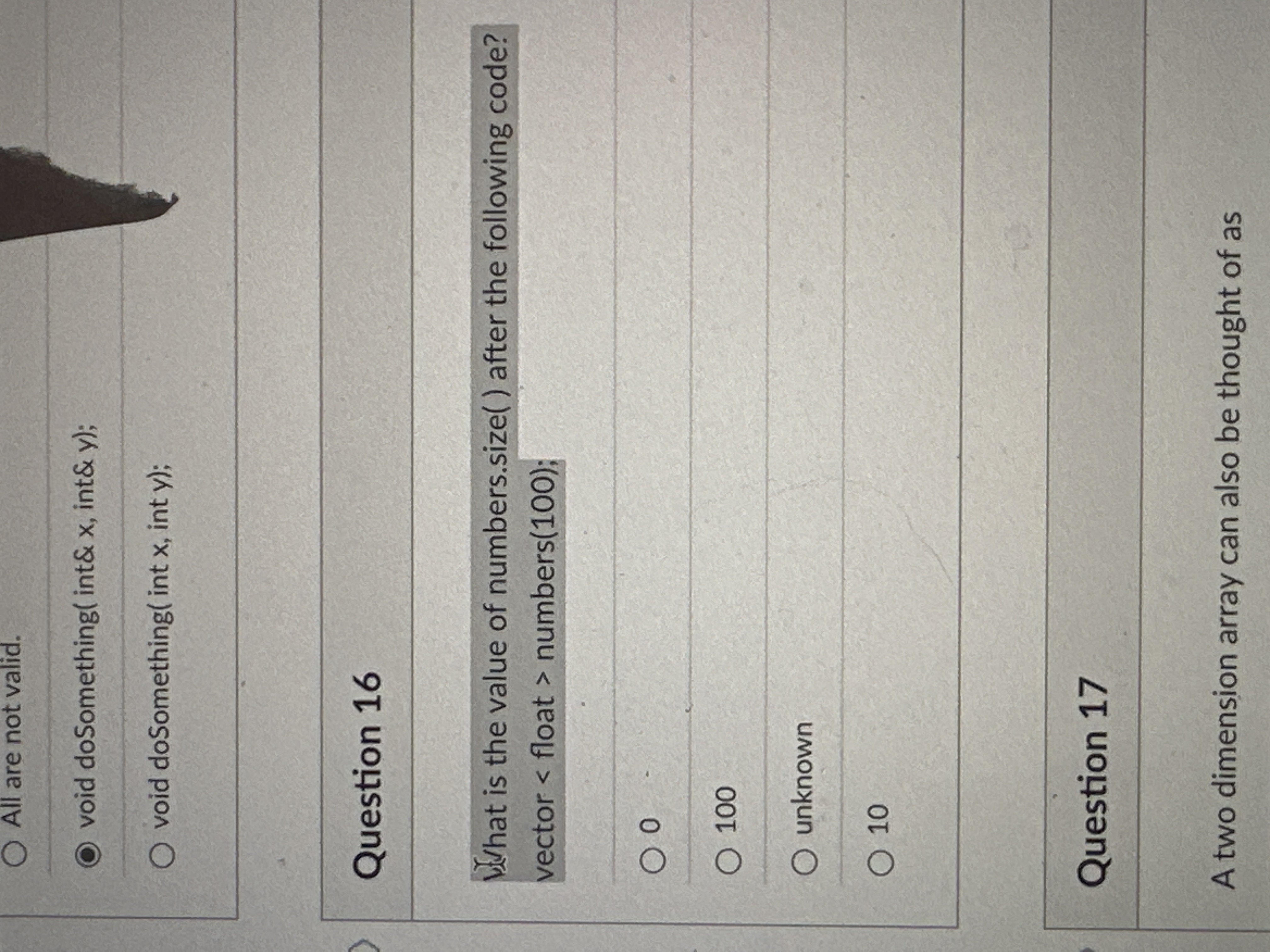 Solved What is the value of numbers.size( ) after the | Chegg.com
