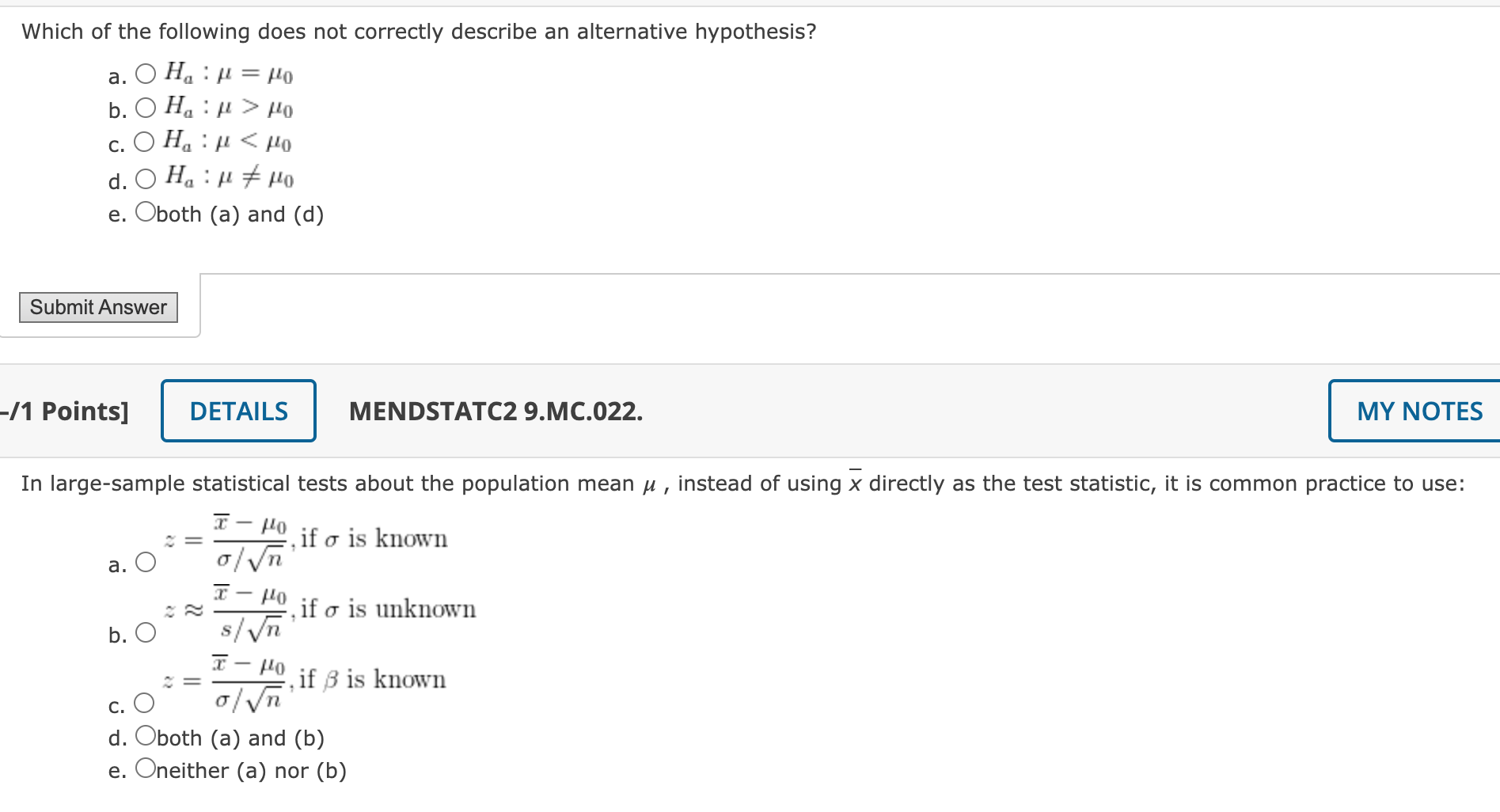 Solved Which of the following does not correctly describe an | Chegg.com