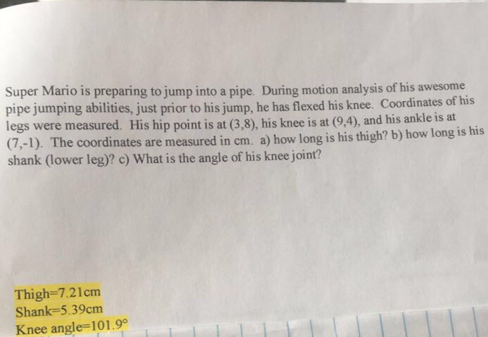 Solved Super Mario is preparing to jump into a pipe. During | Chegg.com