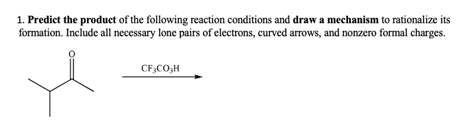 Solved 1. Predict the product of the following reaction | Chegg.com