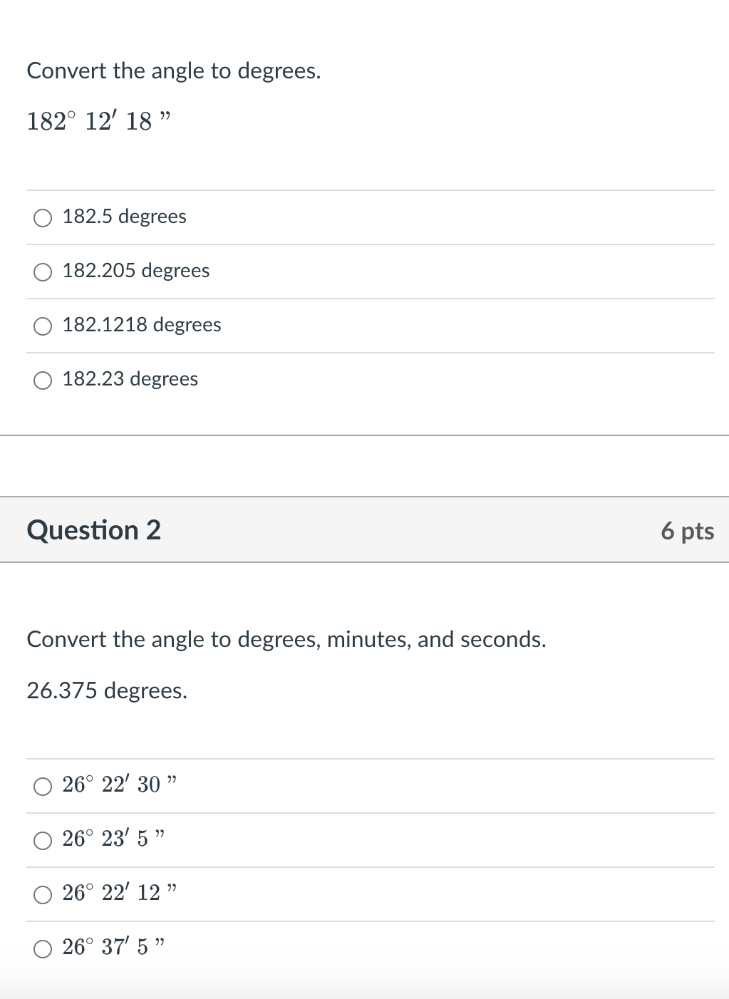 Solved Convert the angle given below to degrees. 65π radians | Chegg.com