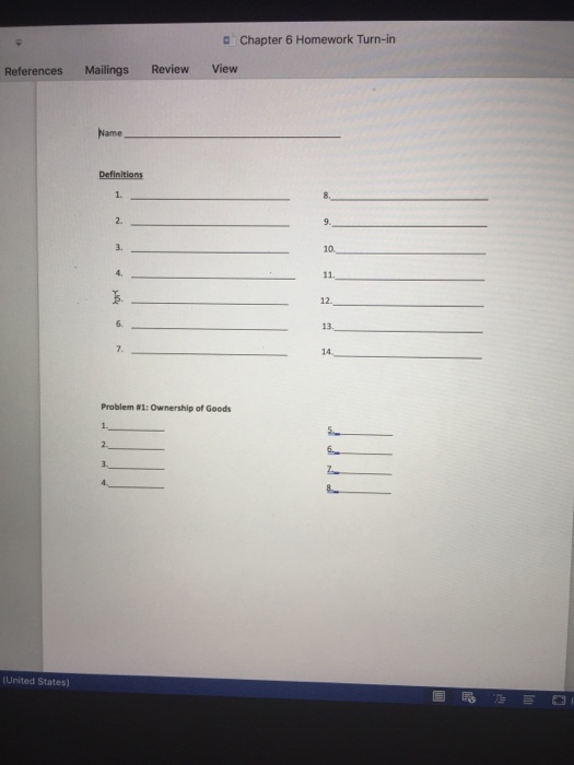 Chapter 6 Homework Turn In References Mailings Review