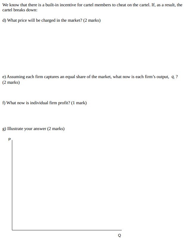Solved Question 4 (15 total marks) Oligopoly (Centralized | Chegg.com