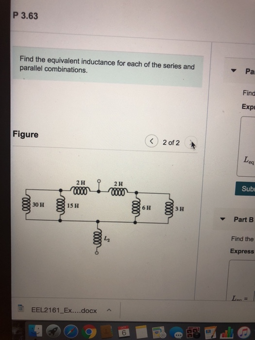 Solved P 3.63 Find the equivalent inductance for each of the | Chegg.com