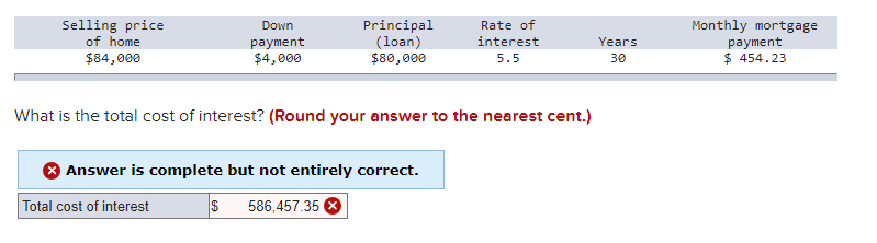 Solved What is the total cost of interest? (Round your | Chegg.com