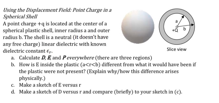 Solved Using the Displacement Field: Point Charge in a | Chegg.com