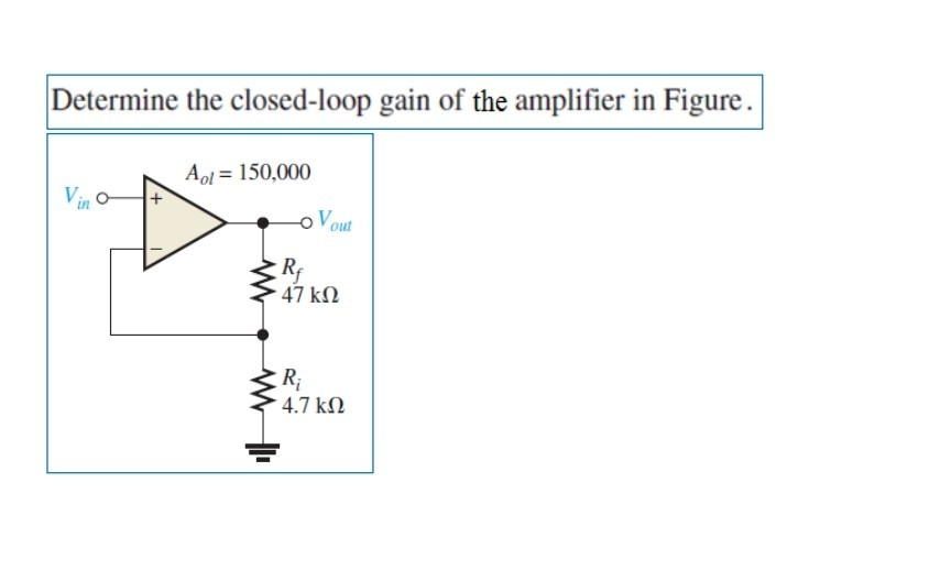 Solved Determine the closed-loop gain of the amplifier in | Chegg.com