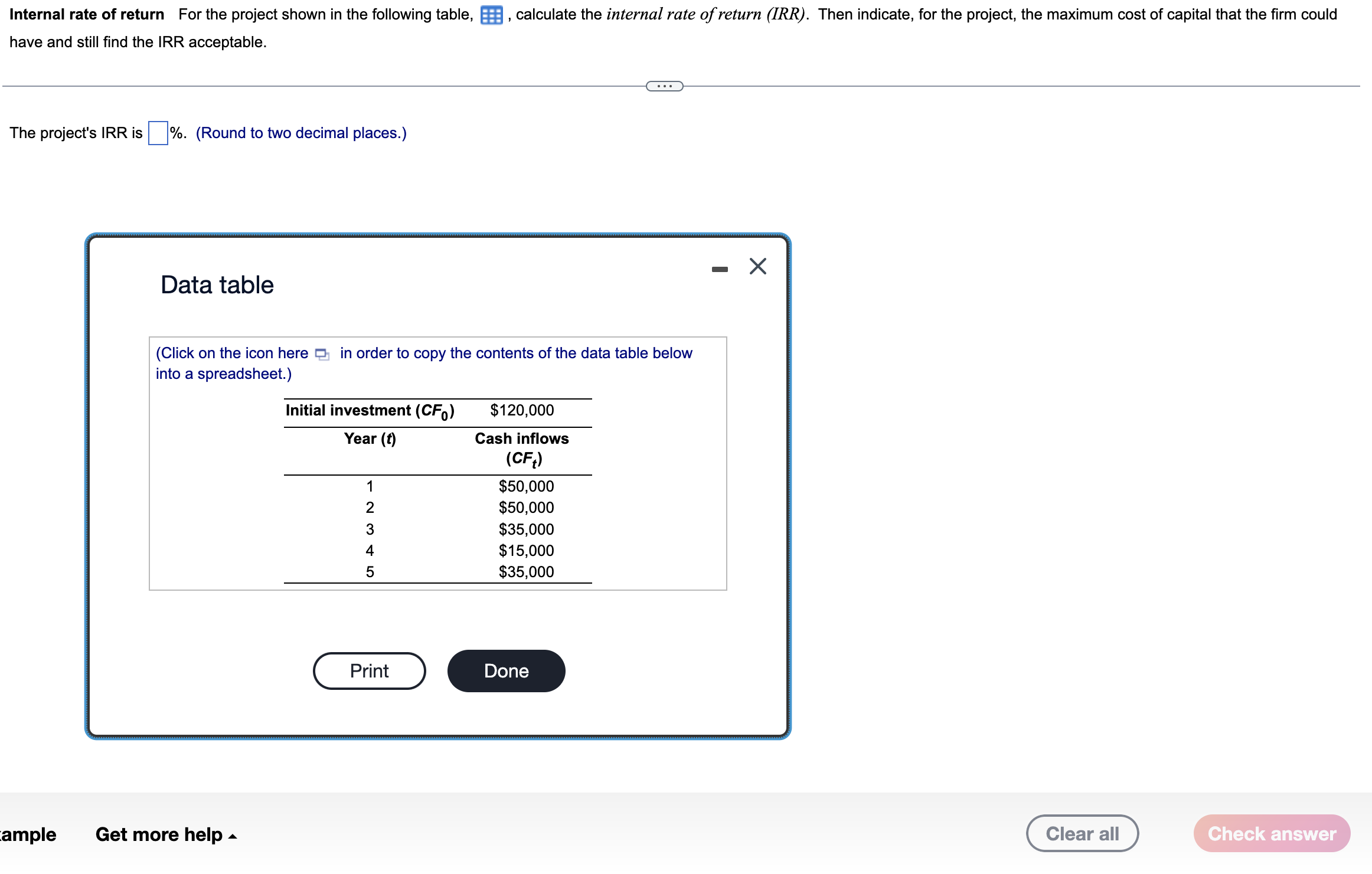 Solved have and still find the IRR acceptable. The project's | Chegg.com