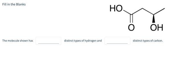 Solved Fill in the Blanks CI CI The molecule shown has | Chegg.com
