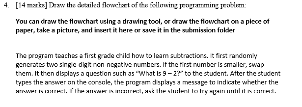 Solved 4. [14 marks] Draw the detailed flowchart of the | Chegg.com