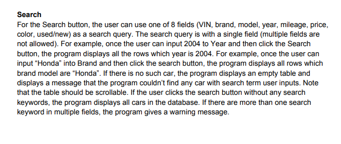 Make an inventory management program named Carmax. | Chegg.com