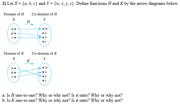 Solved 2) Let X= {a,b,c} and Y= {w.x, y, z). Define | Chegg.com