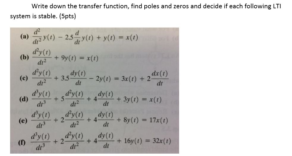 Solved Write down the transfer function, find poles and | Chegg.com