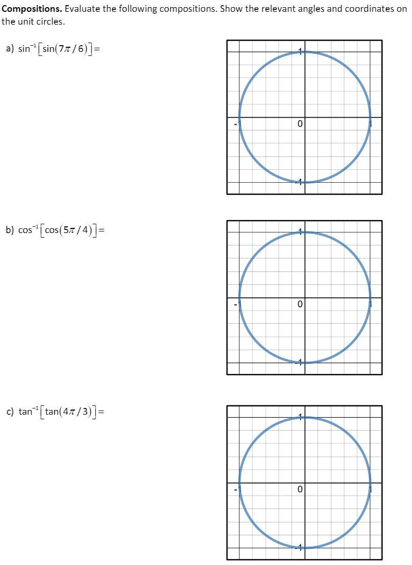 Solved Compositions. Evaluate the following compositions. | Chegg.com