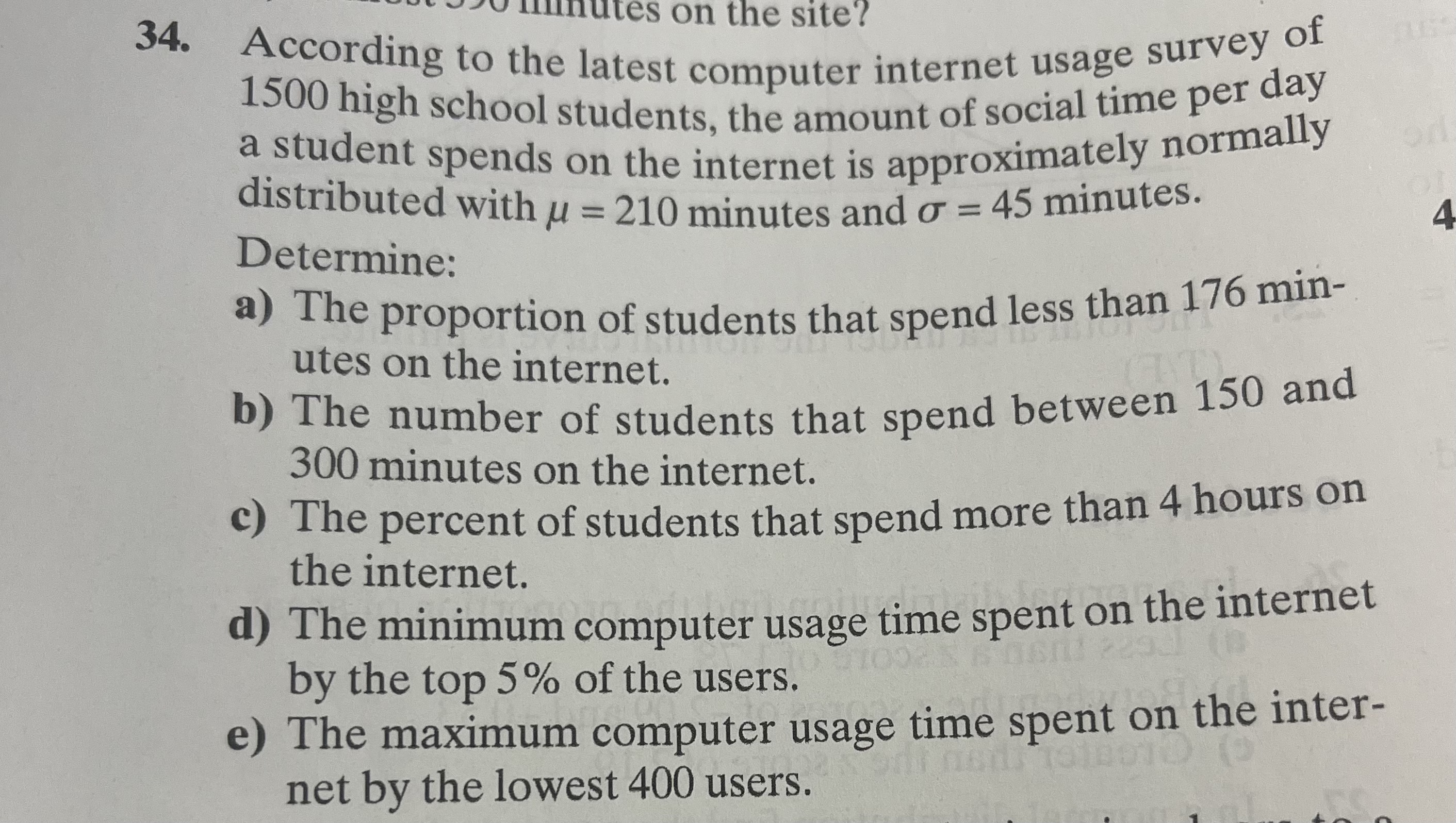 Solved According to the latest computer internet usage | Chegg.com