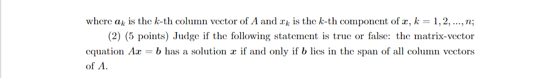 Solved Problem 3 (matrix-vector equations). Let | Chegg.com