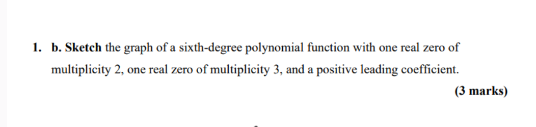 Solved Heyb Sketch The Graph Of A Sixth Degree Polynomial 