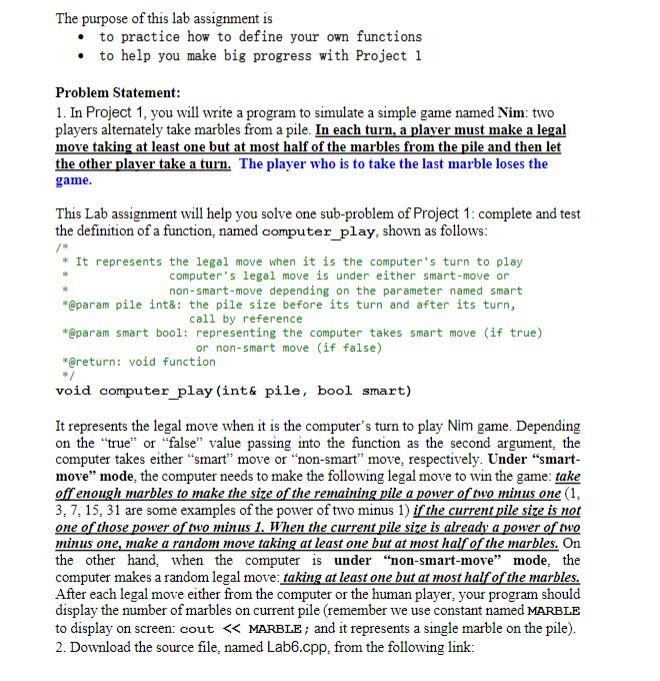 Solved The purpose of this lab assignment is • to practice | Chegg.com