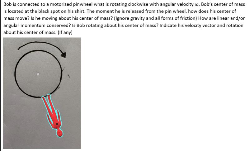 Solved Bob is connected to a motorized pinwheel what is | Chegg.com
