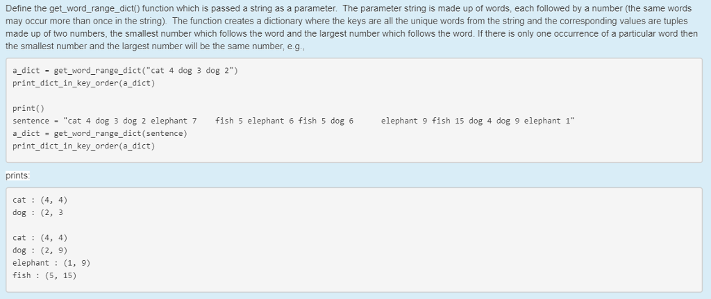 Solved Define the get_word_range_dict() function which is | Chegg.com