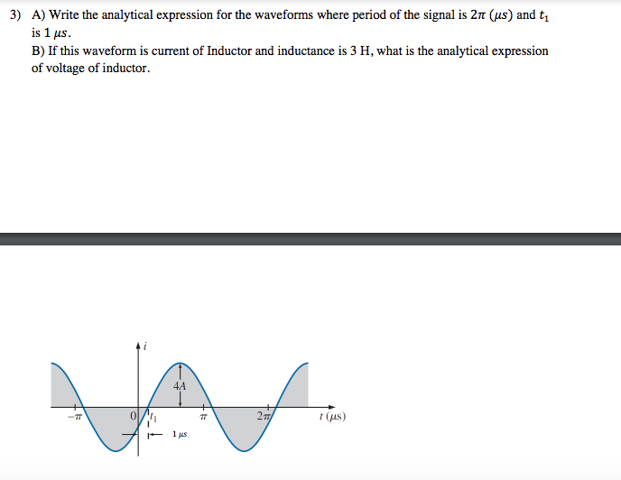 Solved 3) A) Write the analytical expression for the | Chegg.com