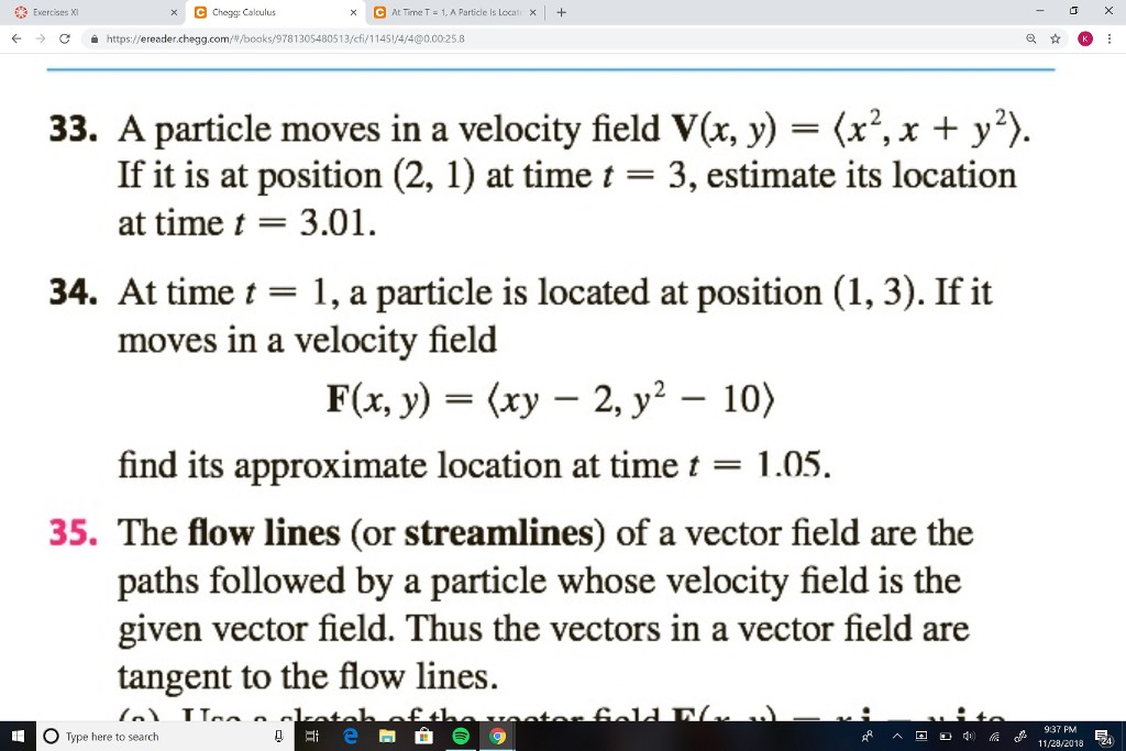 Solved Exercisesx Cheggr Calculus xC At Time T 1,A Particle | Chegg.com