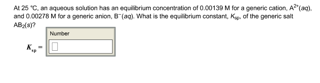Solved At 25 °C, an aqueous solution has an equilibrium | Chegg.com