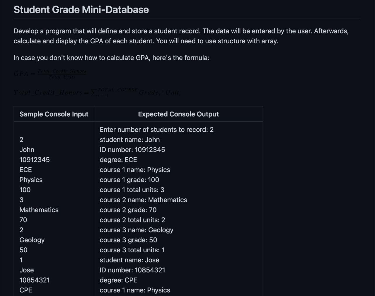 Solved Develop a program that will define and store a | Chegg.com