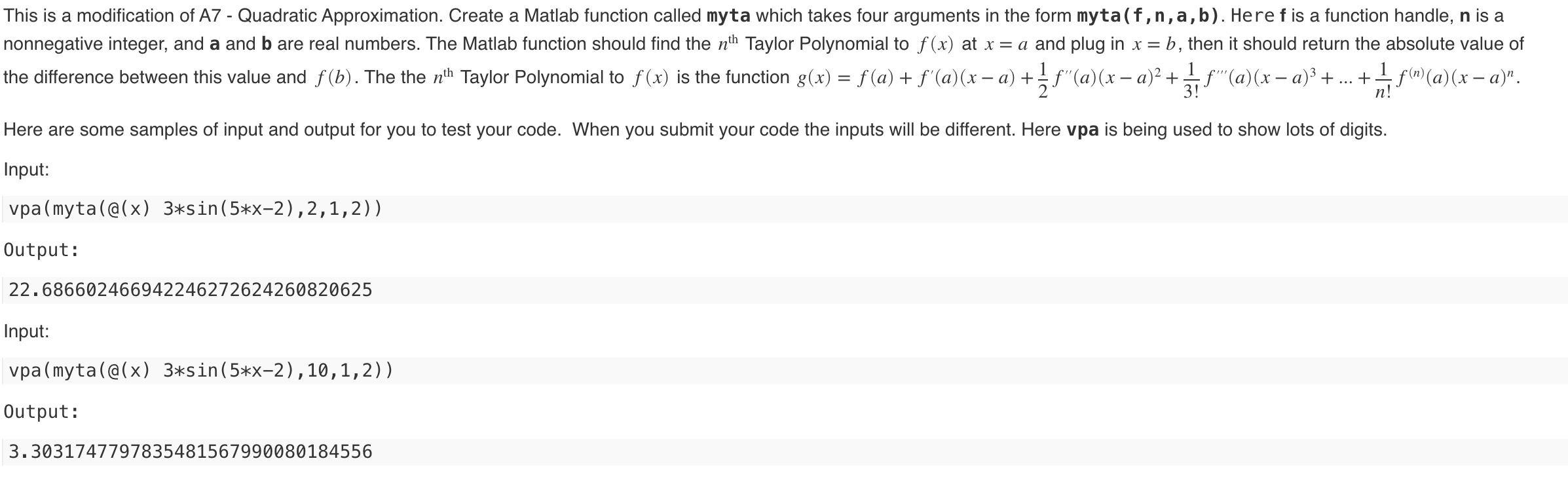 Solved = This is a modification of A7 - Quadratic | Chegg.com